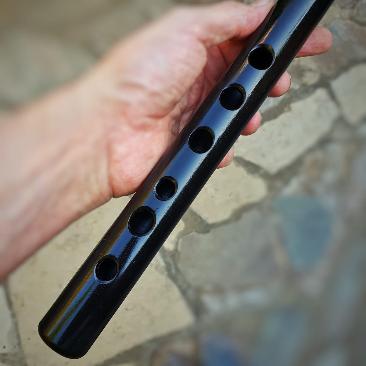 Luxury quena Ebony Ebano with stone in G – Professional Premium Quenas